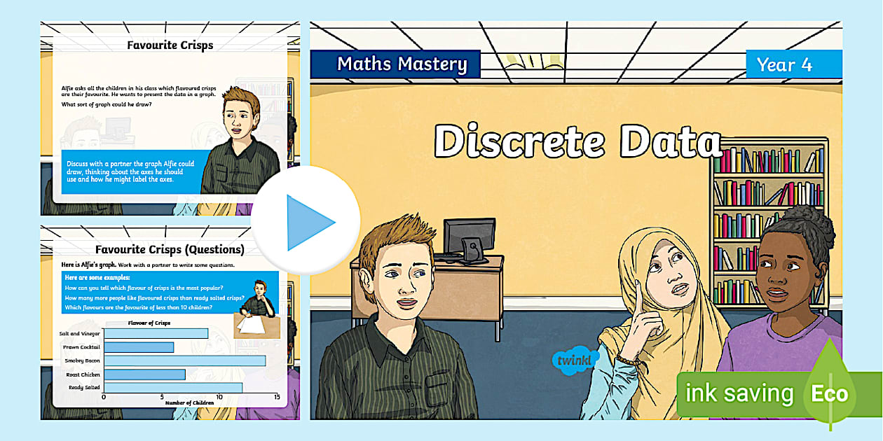 Year 4 Discrete Data Maths Mastery PowerPoint (teacher made) Year 4 Discrete Data Maths Mastery PowerPoint (teacher made)