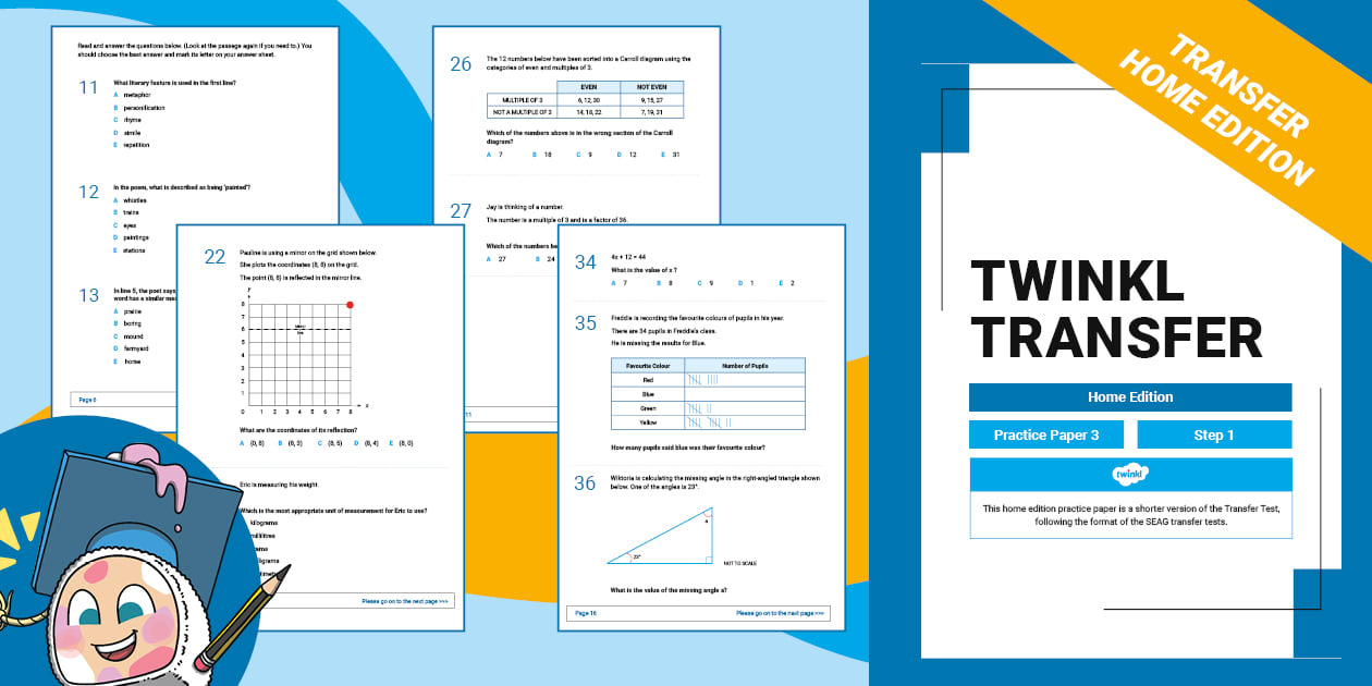 Transfer Test Home Edition Step 1 Practice Paper 3