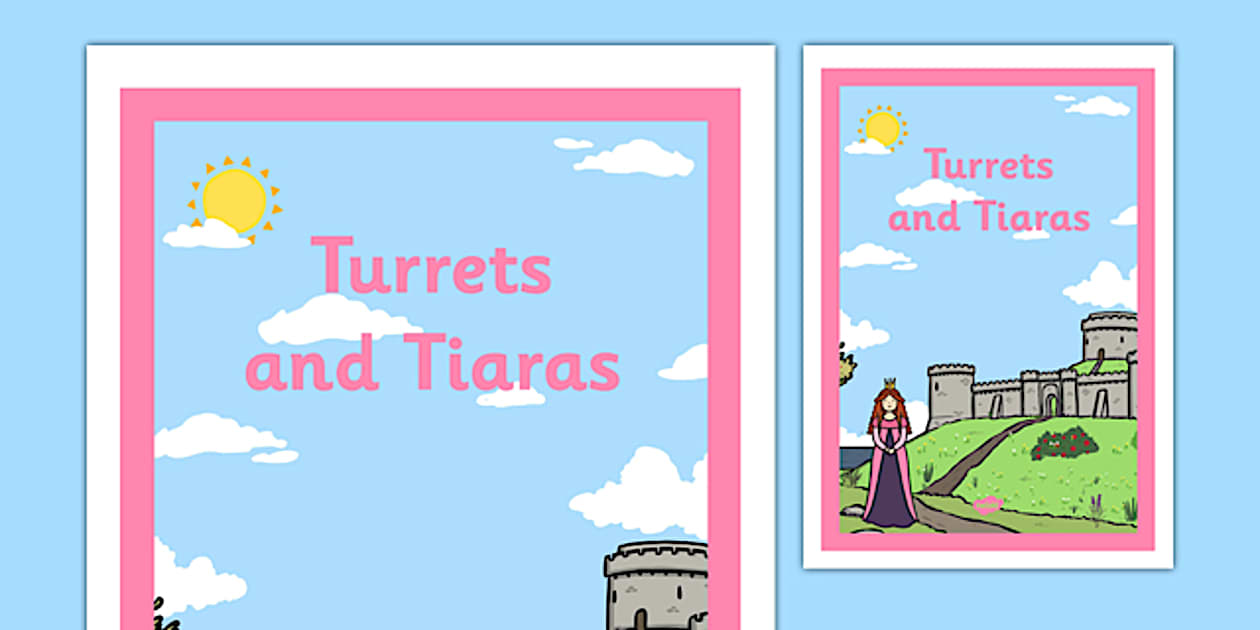 Editable Turrets and Tiaras Book Cover (teacher made)