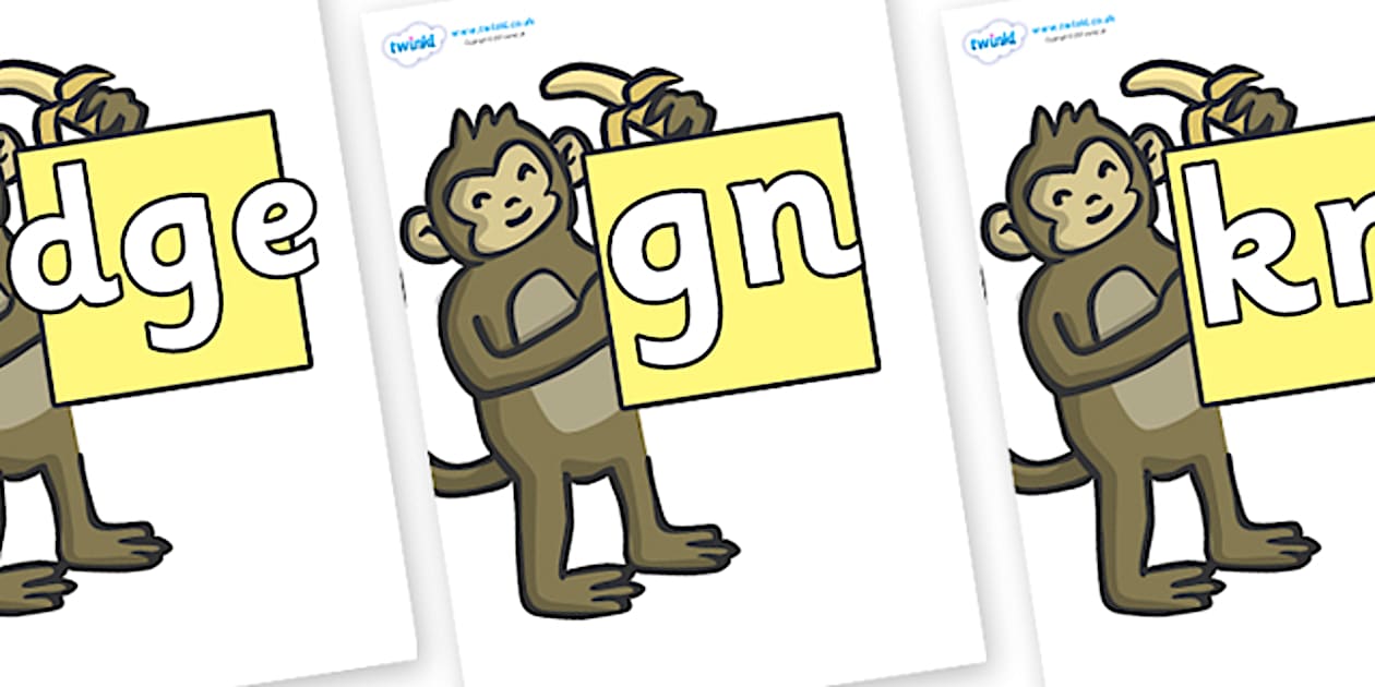 Silent Letters on Monkeys (teacher made) - Twinkl
