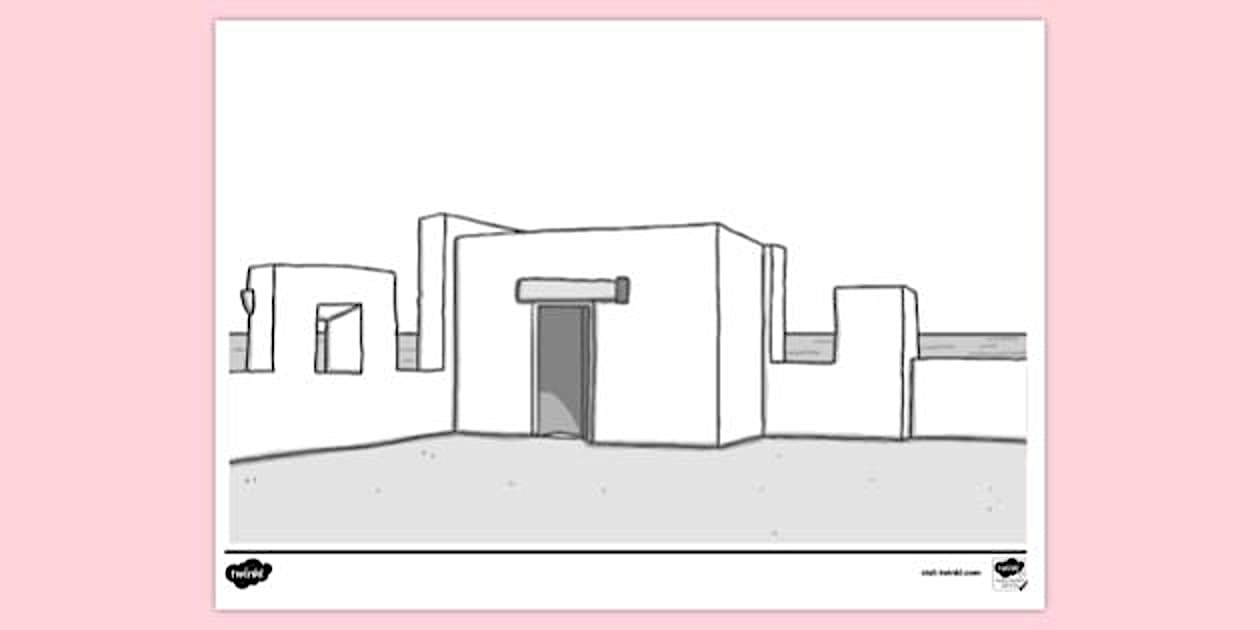 Tower Roof Top Colouring Sheet | Colouring Sheets - Twinkl