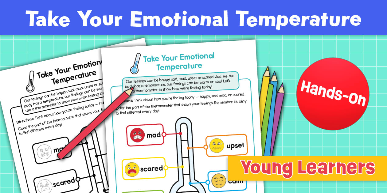 Take Your Emotional Temperature Worksheet for PreK-K