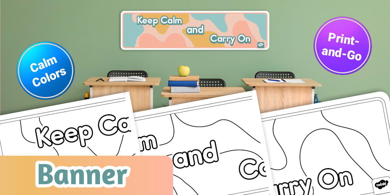 Modern Calm Colors Banner (teacher made) - Twinkl