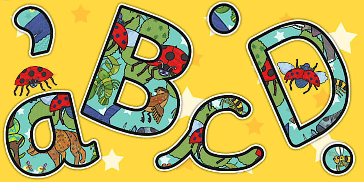 Themed Display Lettering to Support Teaching on The Bad Tempered Ladybird
