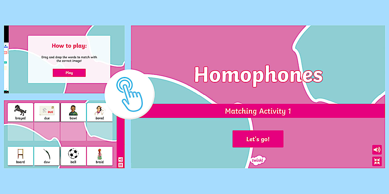 Interactive Homophones Game - CfE - Twinkl Go! Scotland