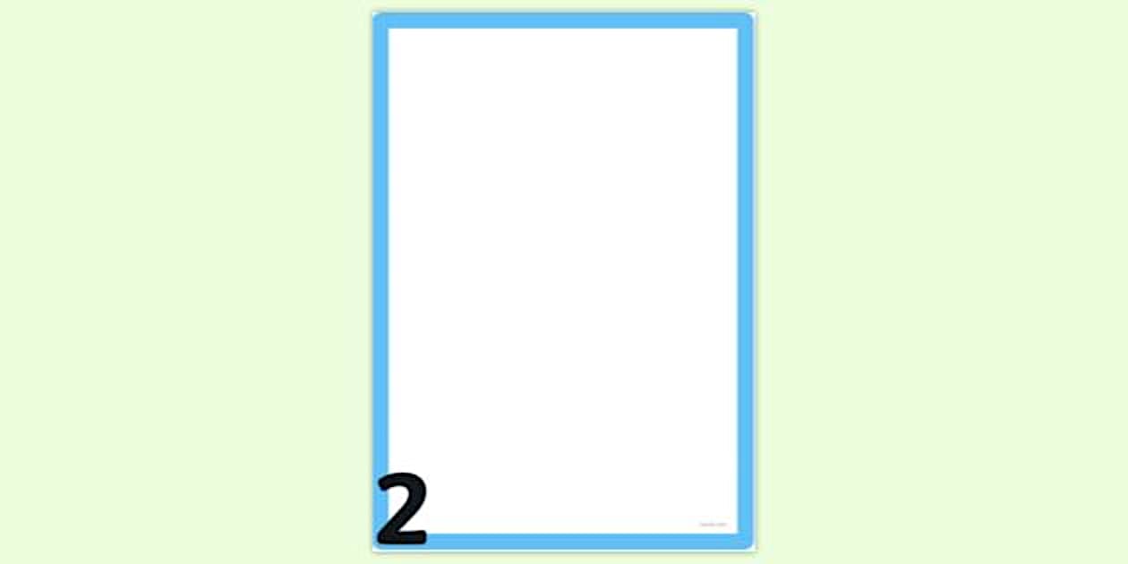 Number 2 Page Border | Save time planning with Twinkl