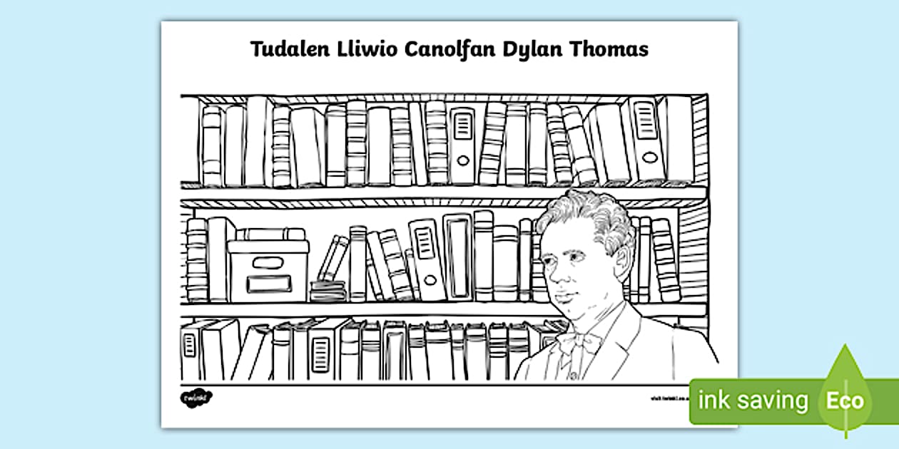 Dylan Thomas Centre Colouring Sheet - Twinkl Resource