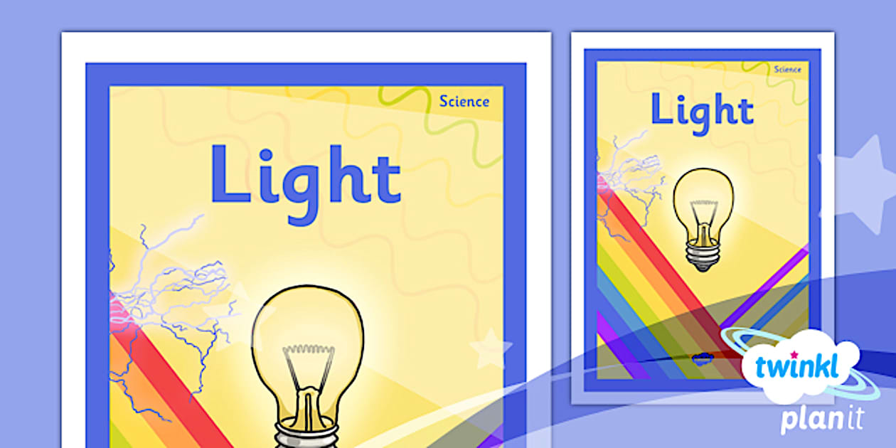 Editable Science: Light Year 6 Unit Book Cover - Twinkl