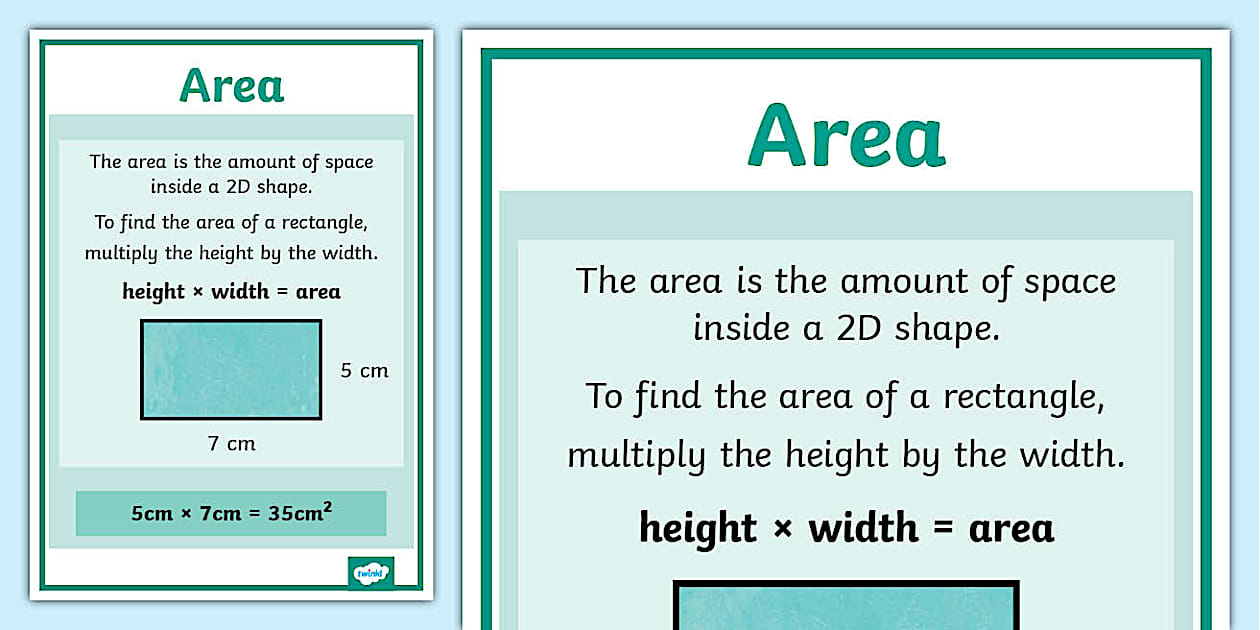 👉 Simple Area Poster (teacher made) - Twinkl