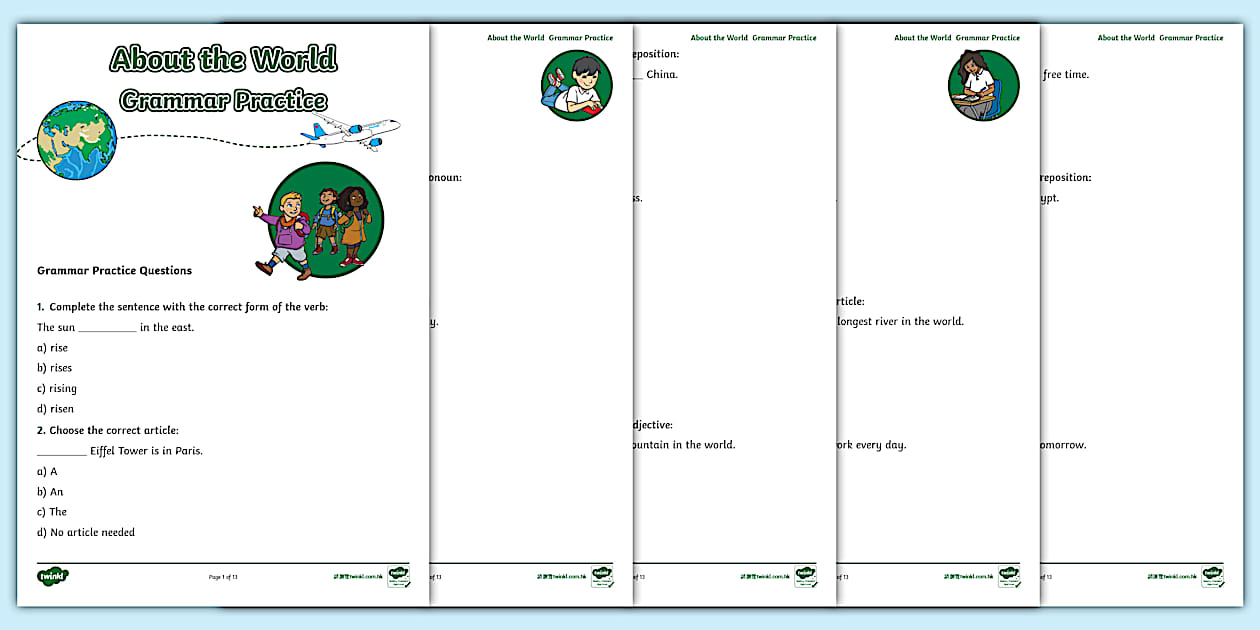 About the World - Grammar Practice