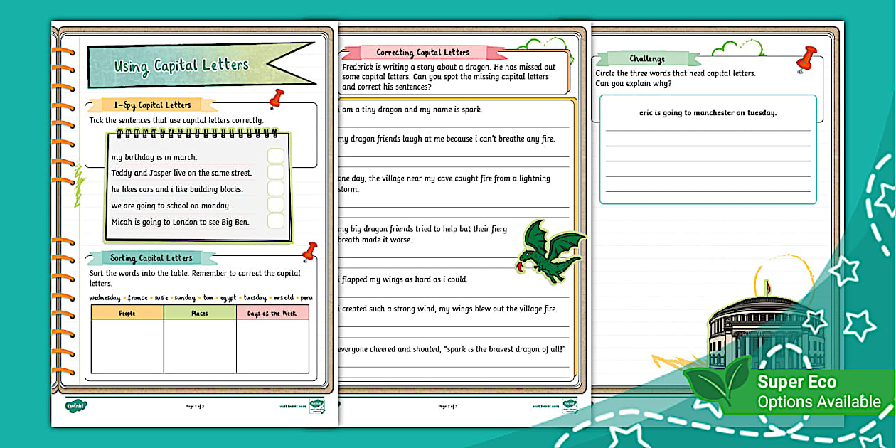 Using Capital Letters (Ages 5 - 6)