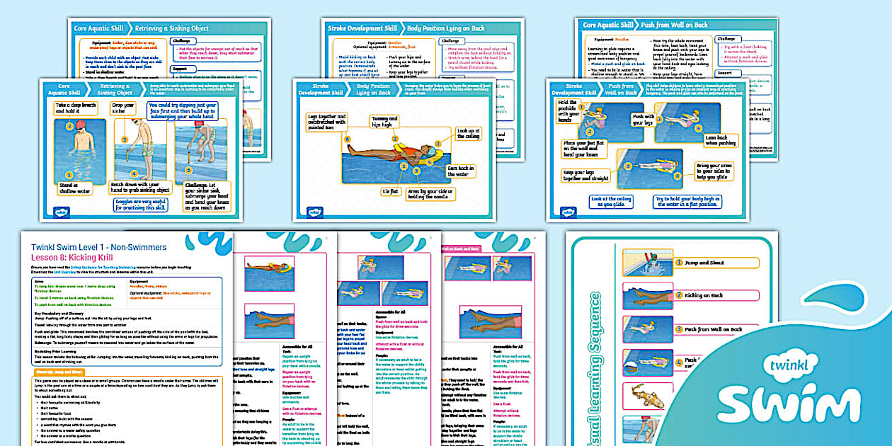 Twinkl Swim - Level 1(Non-Swimmers) Lesson 8 - Kicking Krill