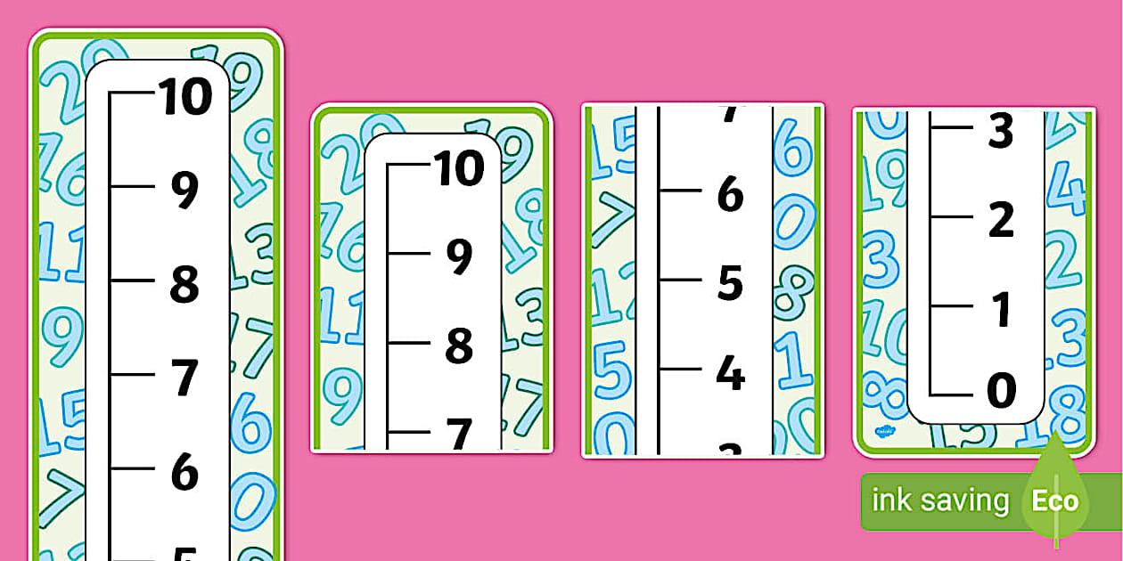 👉 0-10 Vertical Number Line Display Banner - Twinkl
