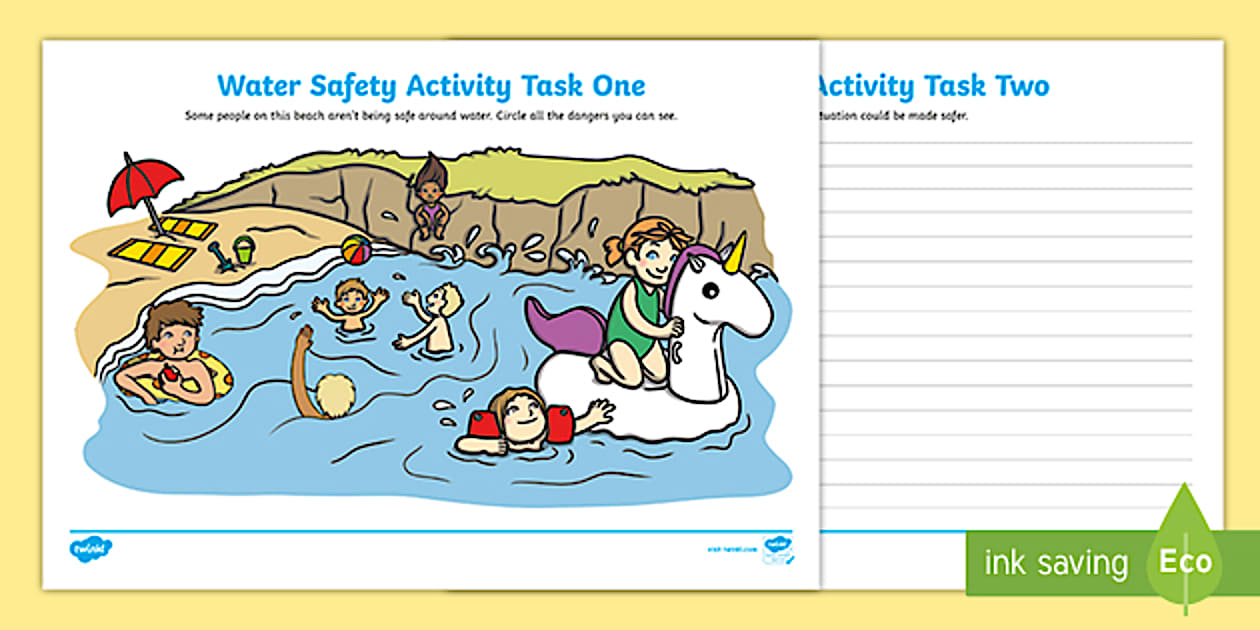 Water Safety Worksheet | Teaching Resources (teacher made)