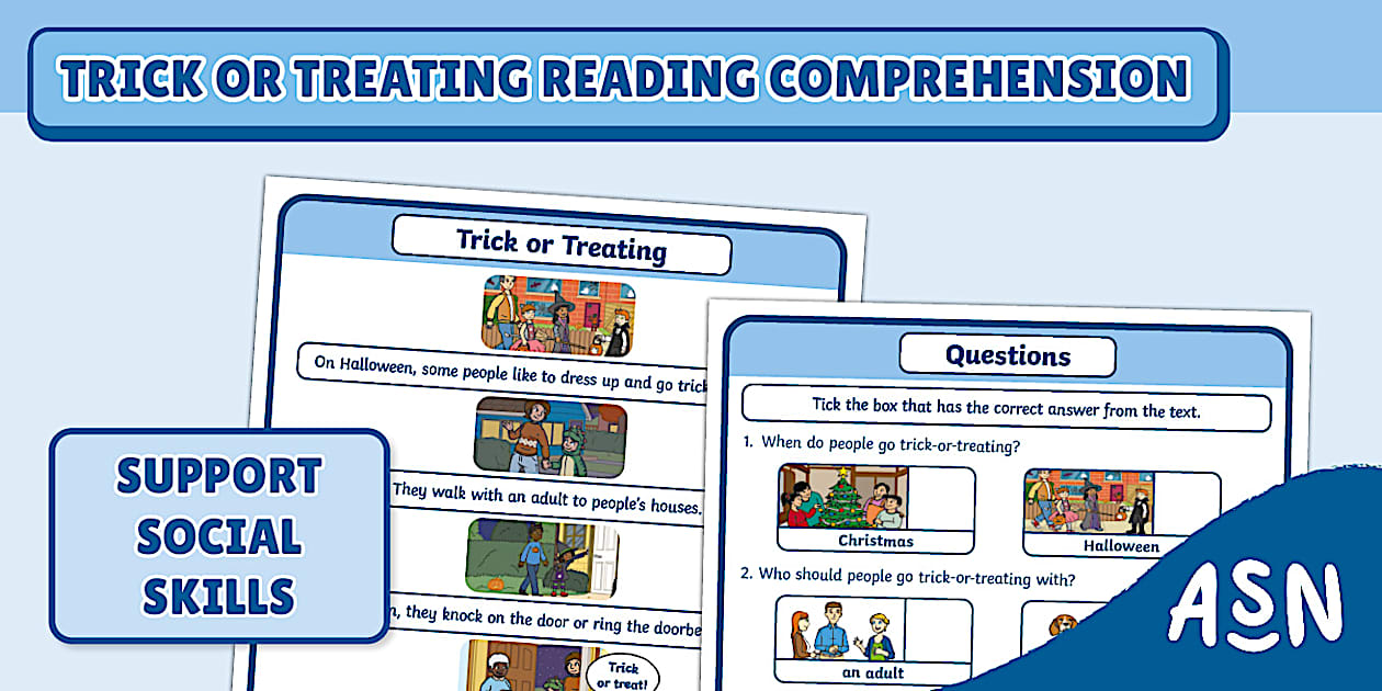 Trick or Treating Reading Comprehension with Visual Supports