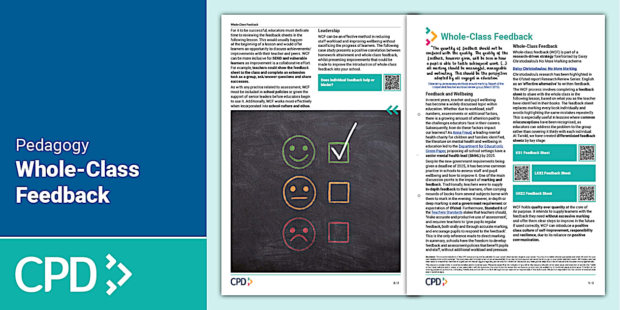 Whole-Class Feedback (teacher made) - Twinkl