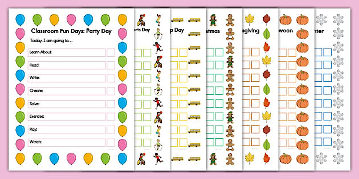 Classroom Fun Days: Editable Itinerary Template - Twinkl