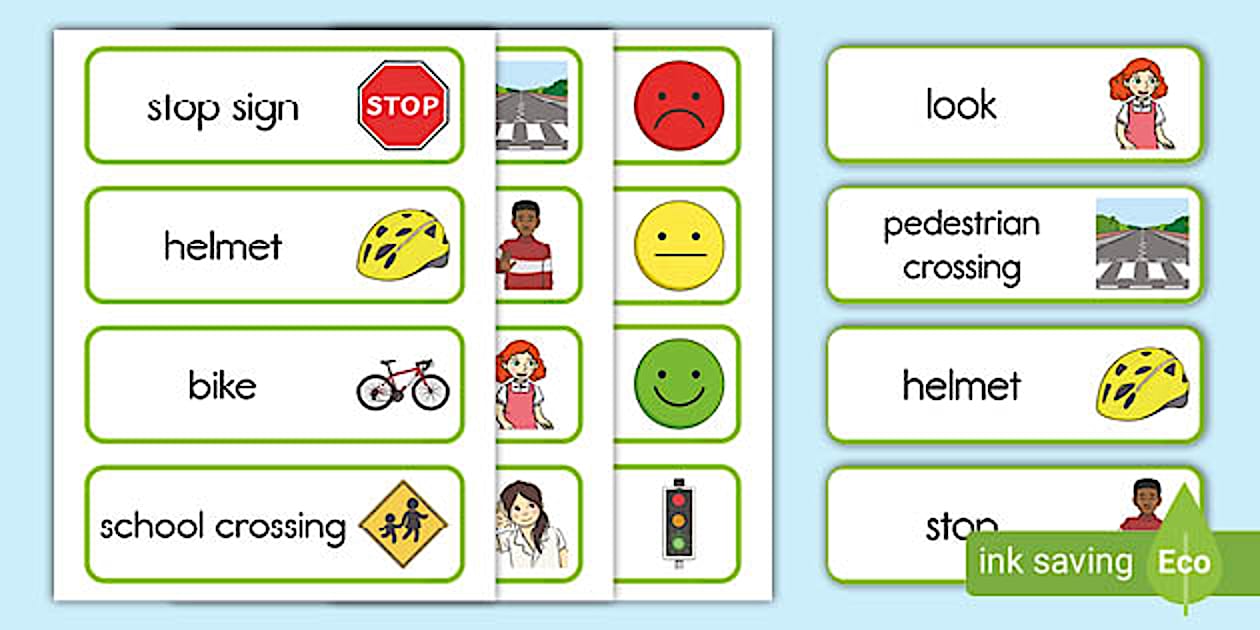 Street Safety Word Cards (teacher made) - Twinkl