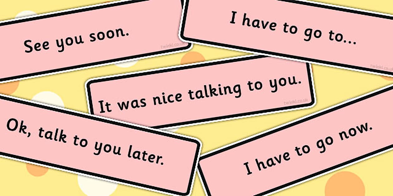 Editable Conversation Endings Cards (teacher made) - Twinkl