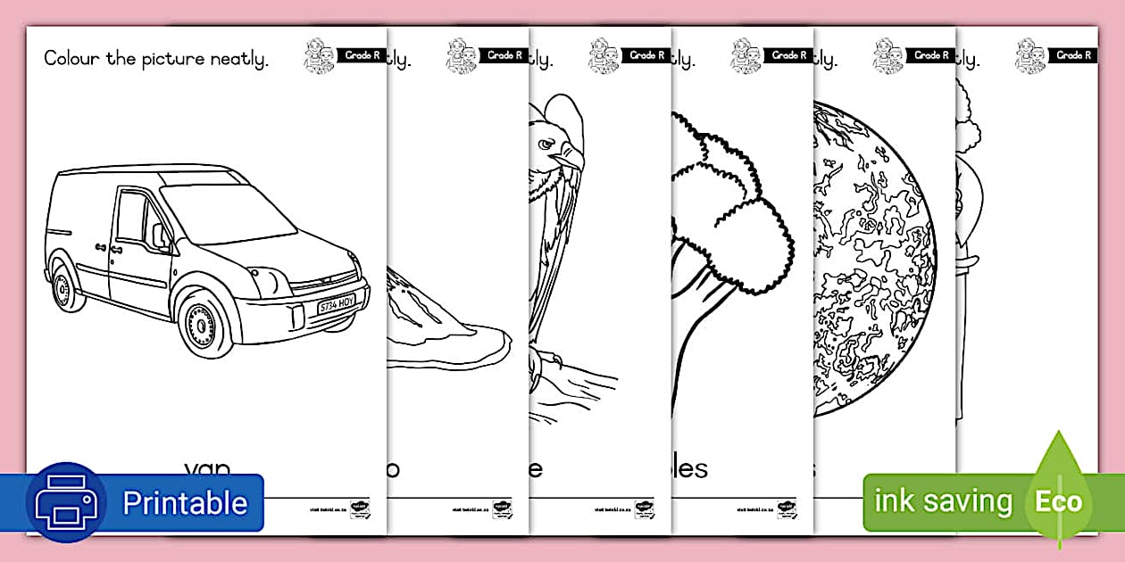 Gr. R Phonics Colouring Pages: Letter V (teacher made)