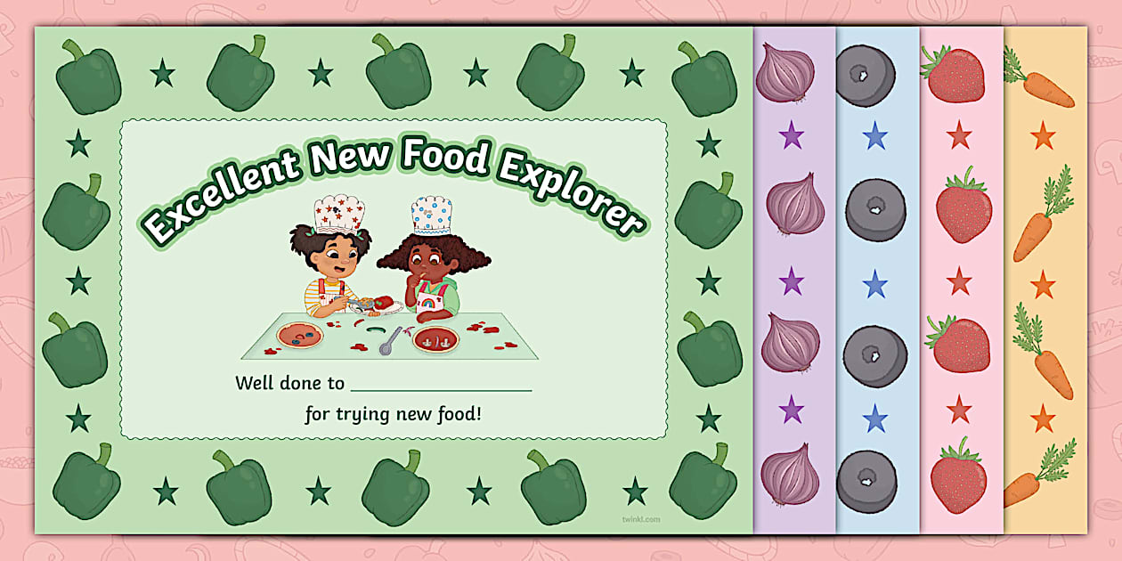Exploring New Foods Certificates (teacher made) - Twinkl