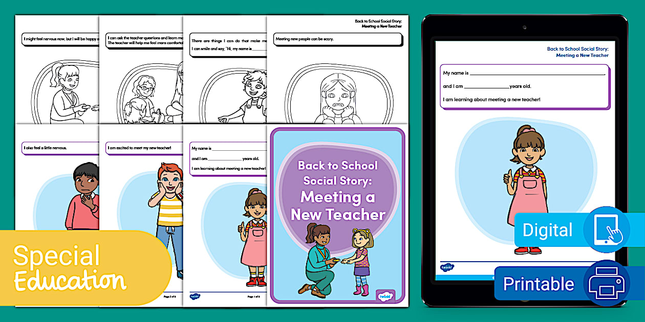 Back to School Social Story: Meeting a New Teacher - Twinkl
