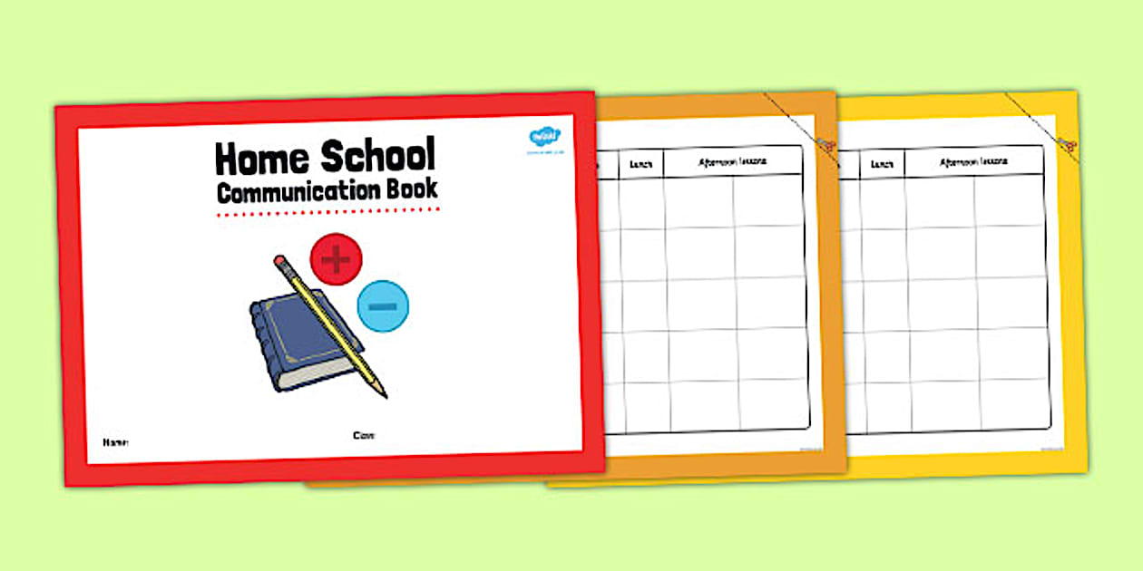 Home School Communication Book Primary Timetable Version