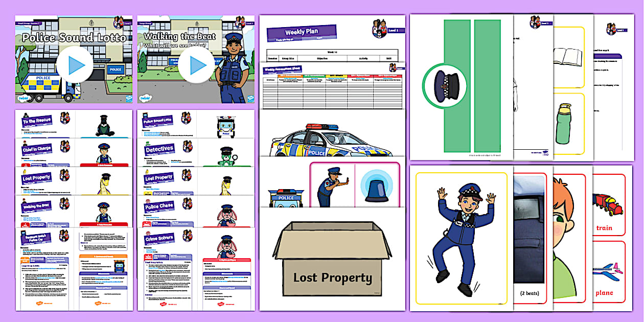Level 1 Week 14 - Police Weekly Lesson Pack