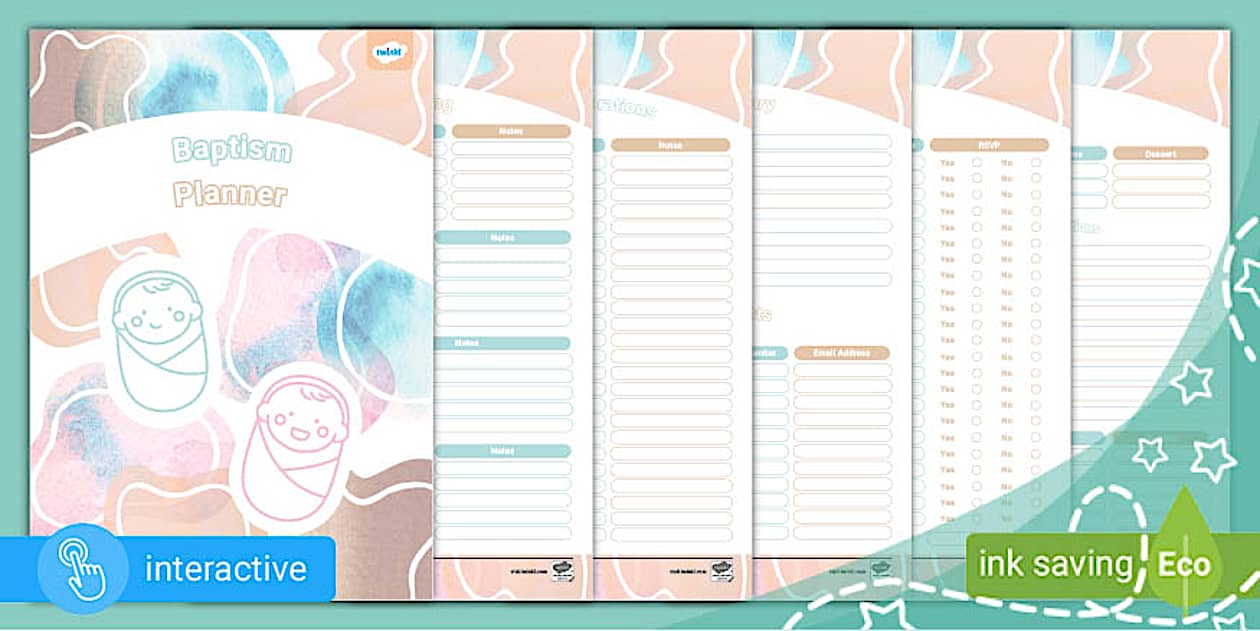 FREE! - Baptism Planner (teacher made) - Twinkl