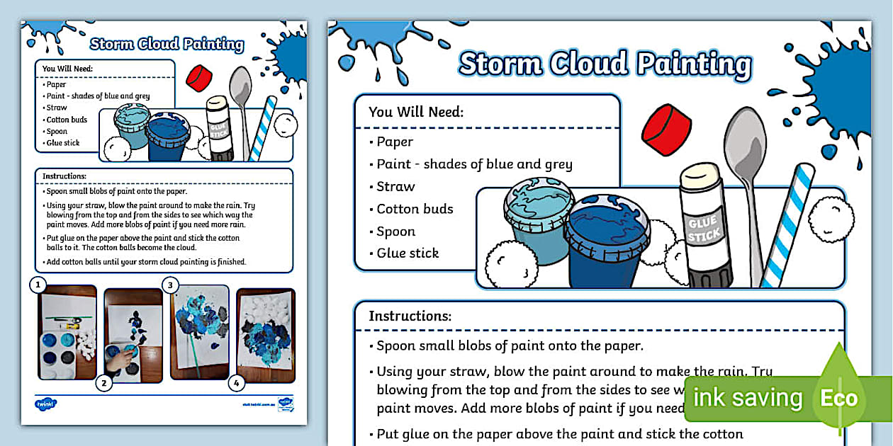Storm Cloud Painting Ι Twinkl (teacher made) - Twinkl