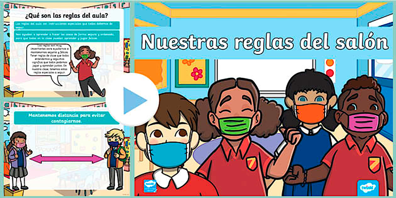 PowerPoint: Nuestras reglas de la clase (teacher made)