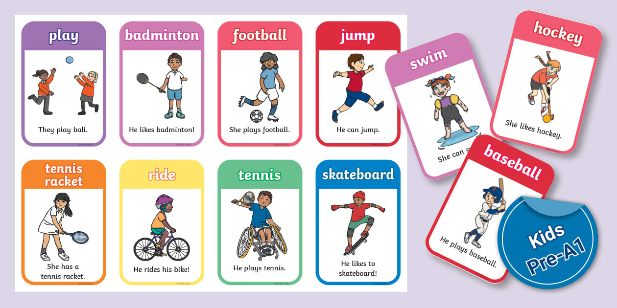 ESL English for Beginners: Sports Flashcards [Pre-A1]