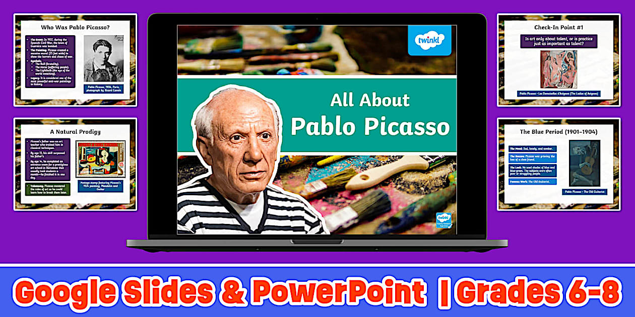 All About Pablo Picasso Google Slides & PowerPoint
