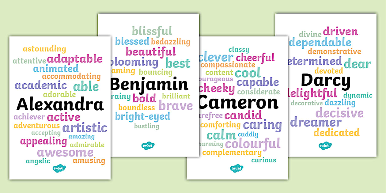 Positive Adjectives Posters Editable (teacher made) - Twinkl