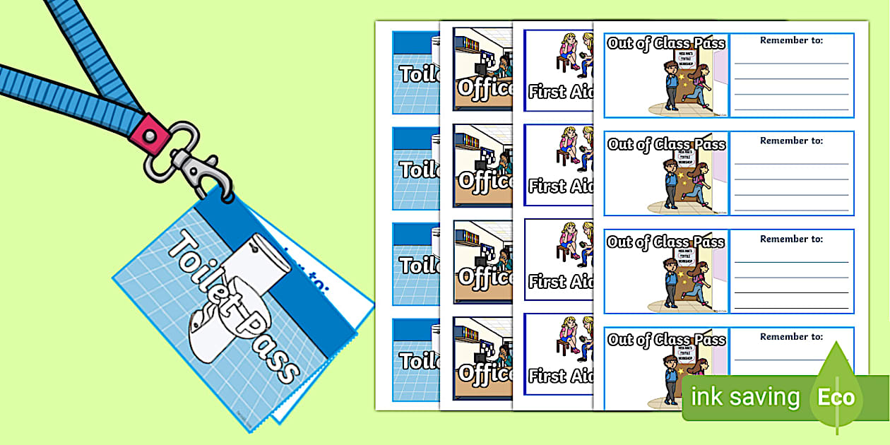 Out of Class Pass - Primary Resources (Teacher-Made)