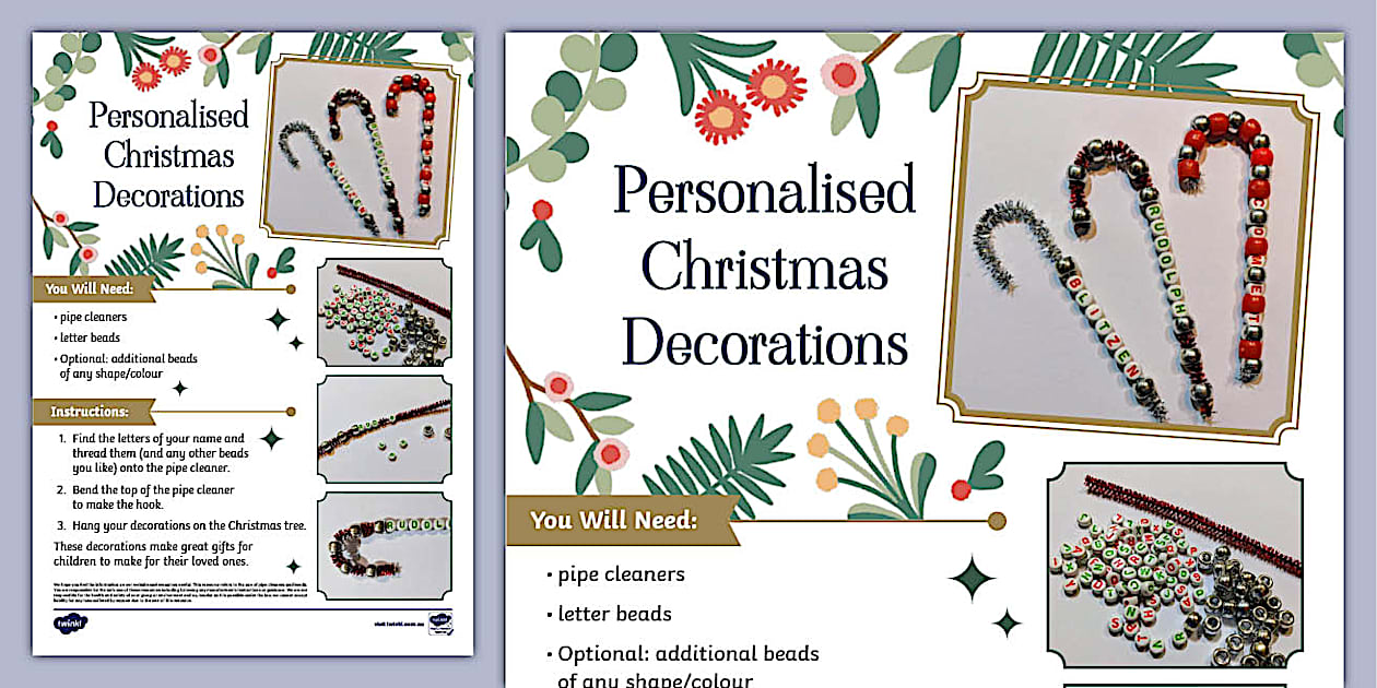 Personalised Christmas Decorations (teacher made) - Twinkl