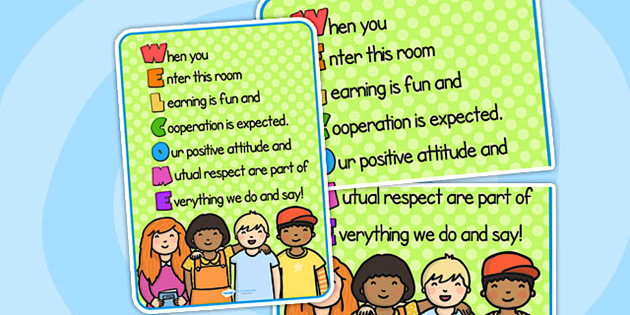 👉 Welcome Acronym For School Poster | Classroom Displays