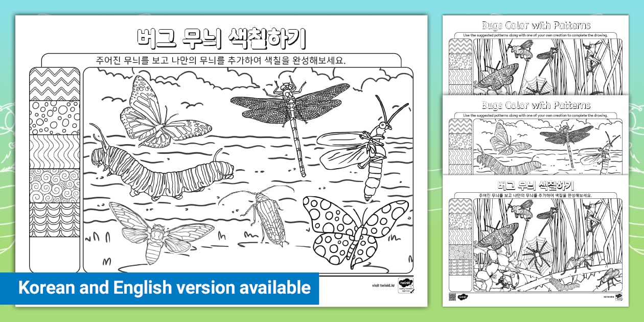 벌레 무늬 색칠하기 | Bugs Color with Patterns Activity