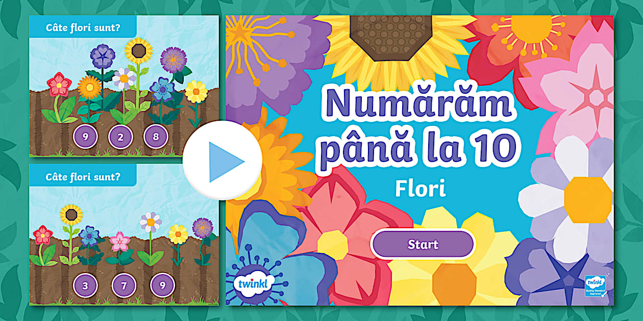 Plantele: Numărăm până la 10 – Joc PowerPoint - Twinkl