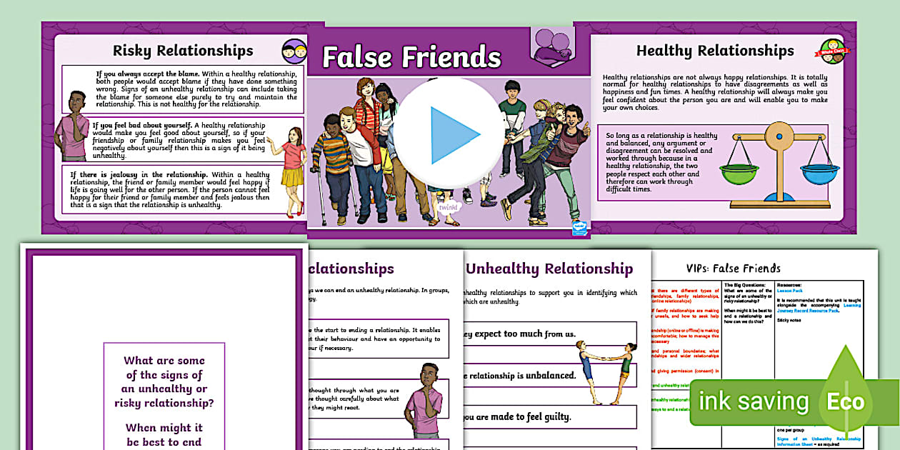 PSHE: UKS2 VIPs - Healthy Relationships Lesson Plan 6