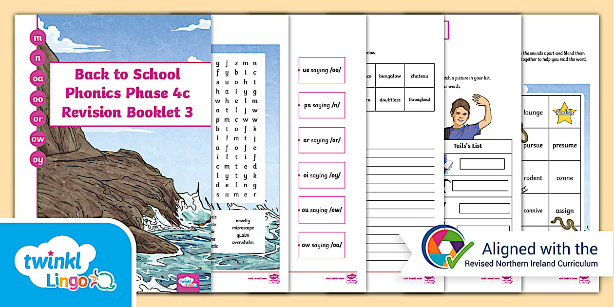 Back to School Phonics Phase 4c Revision Booklet 3 - Twinkl