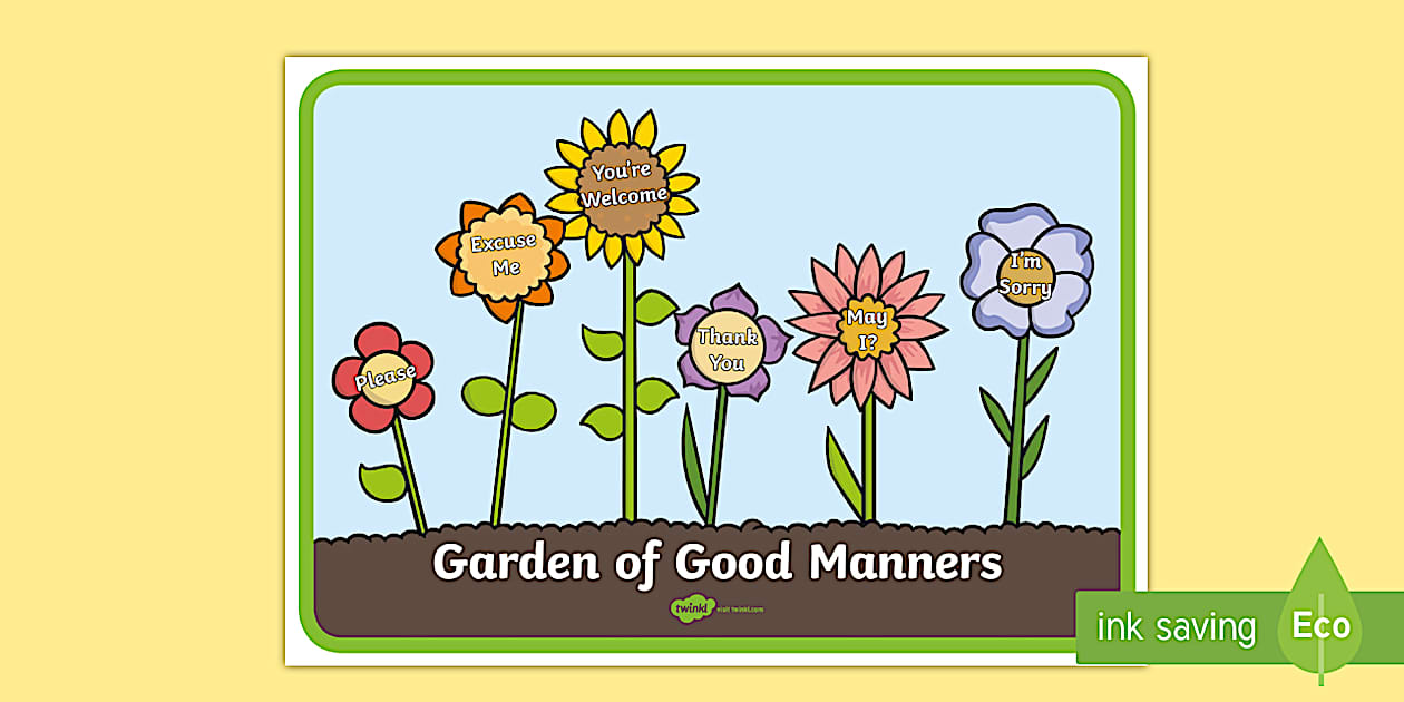 👉 Garden Of Good Manners Display Posters - Twinkl