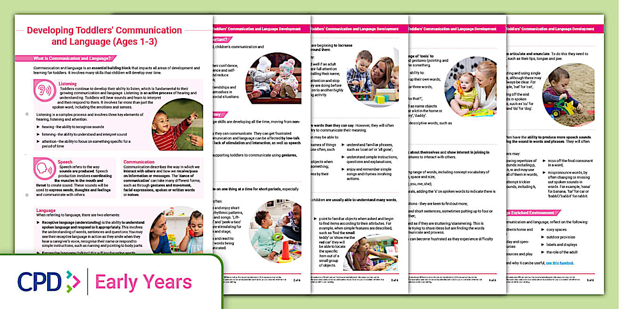 Developing Toddlers' Communication and Language (Ages 1-3)