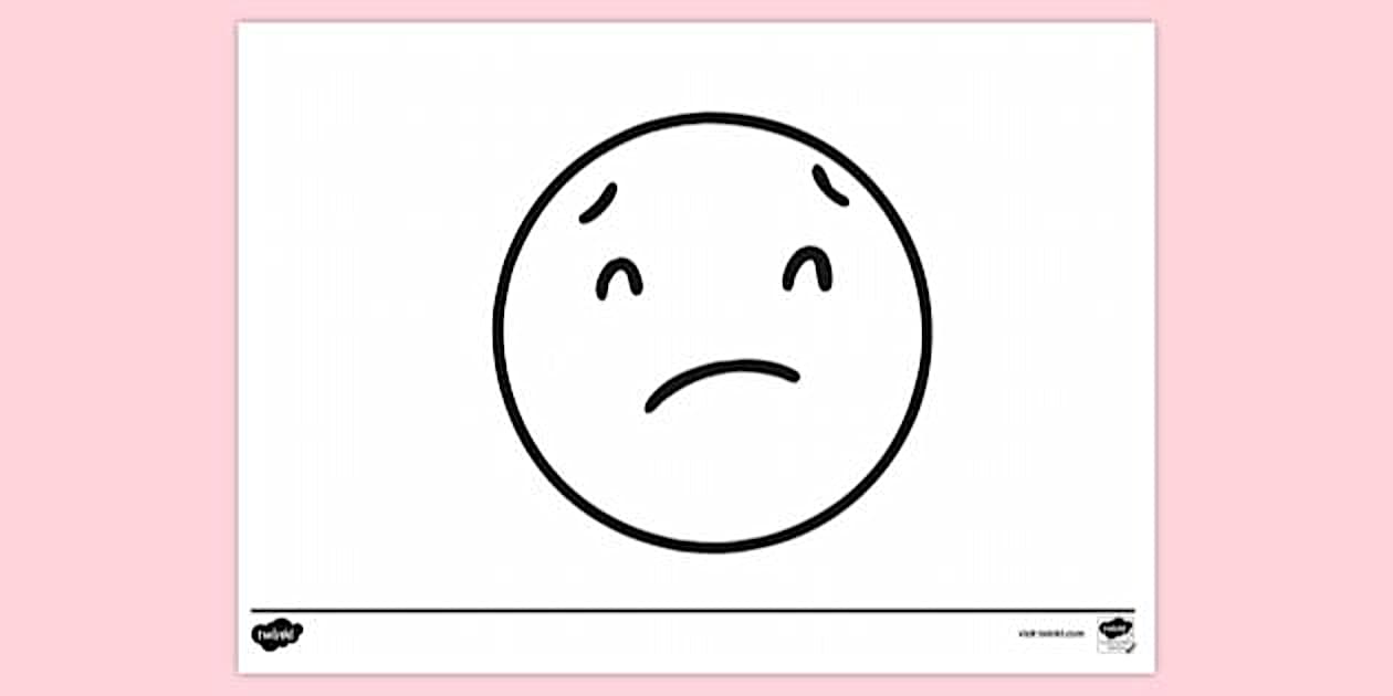 😊 Worried Emoji Eyes Colouring Sheet | Colouring Sheets