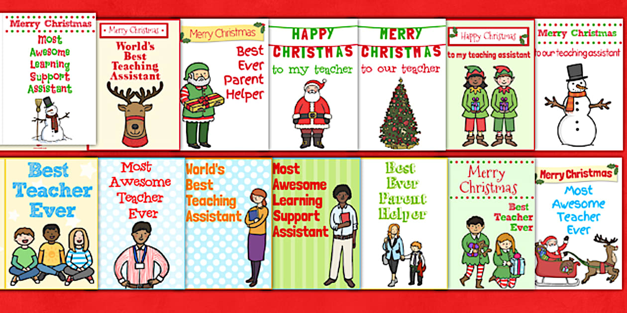 Christmas Wishes for Nursery Staff & School Staff Card Pack