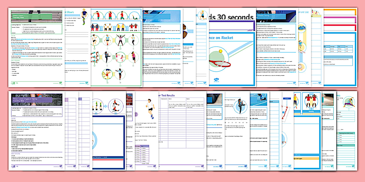 Fitness Whole Unit Bundle (teacher made) - Twinkl
