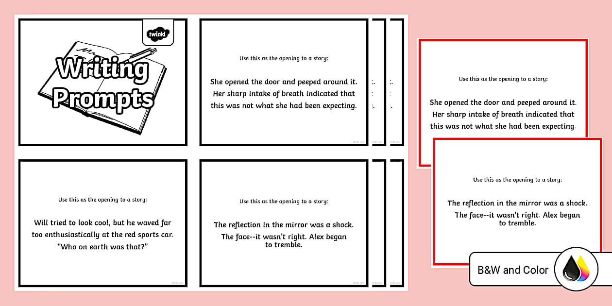 Creative Writing Prompts Task Cards for 6th-8th Grade