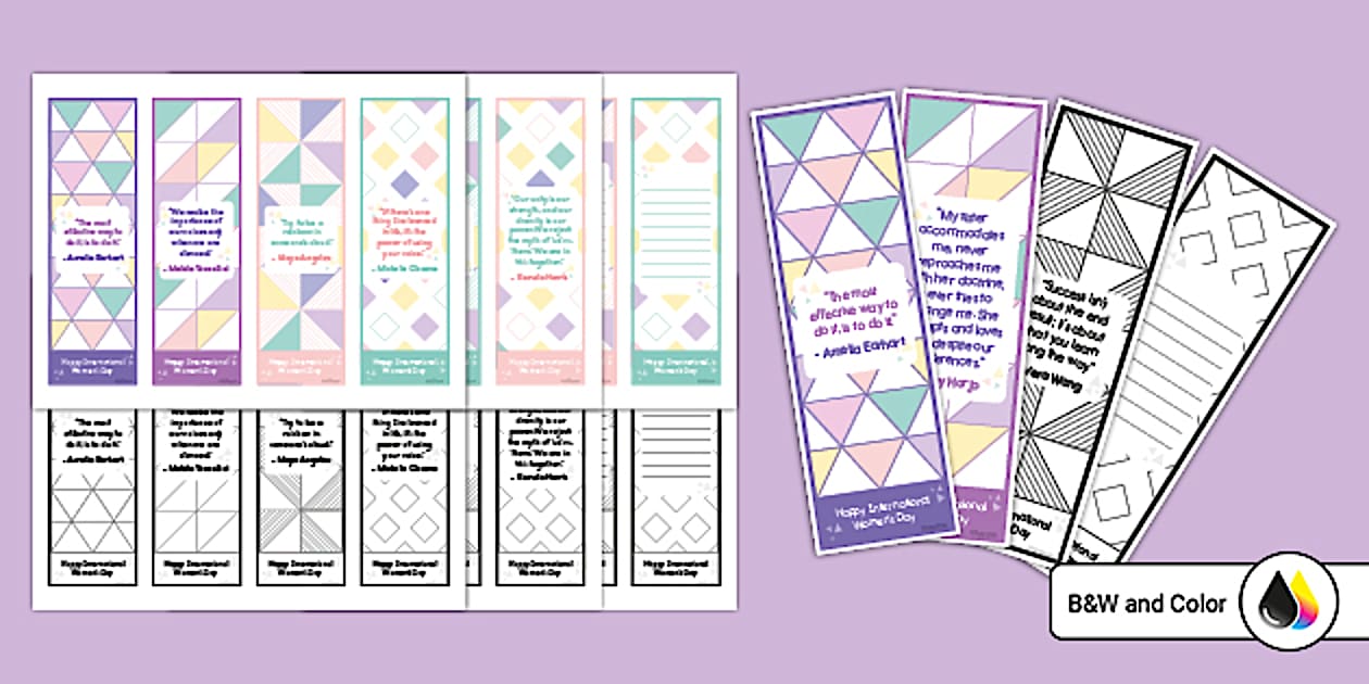 Inspiring Women Quote Bookmarks | Women’s Day | Twinkl USA
