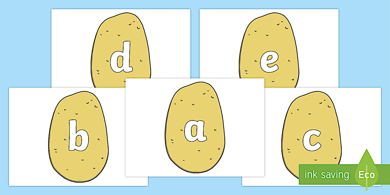 Alphabet on Potatoes (teacher made) - Twinkl