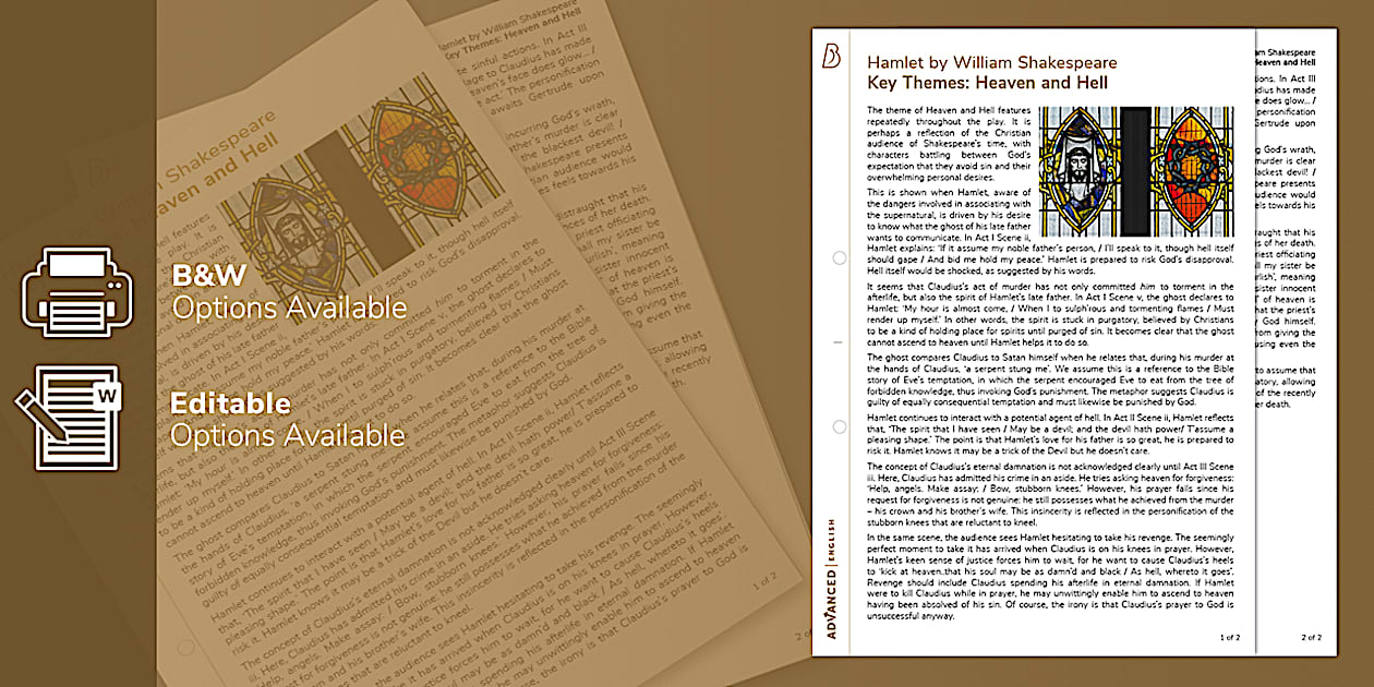 Hamlet Revision: Heaven and Hell